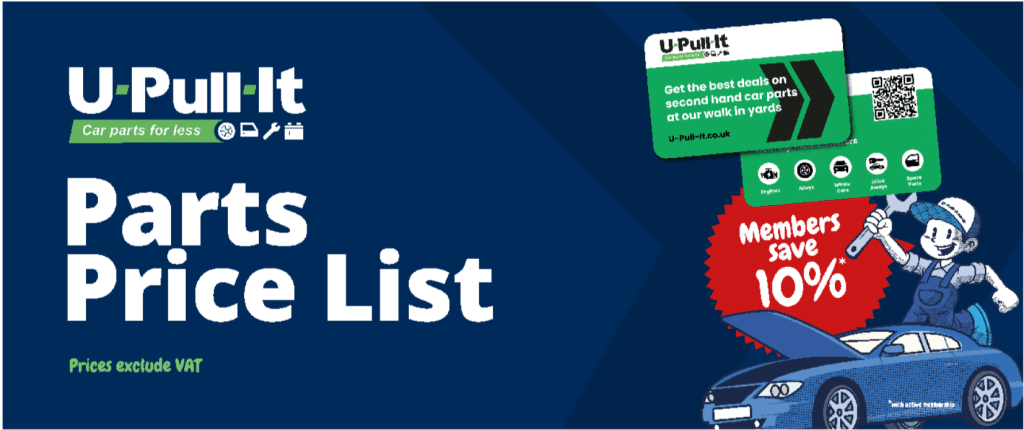 Vehicle Parts Pricing - Edinburgh | U-Pull-It Breakers Yards